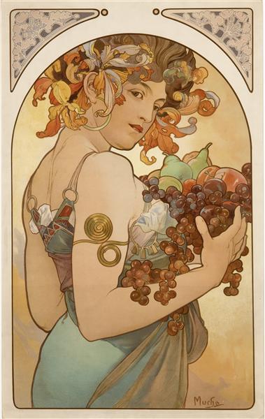 Commandez Fruit par Alfons Mucha | Copies de Maitres